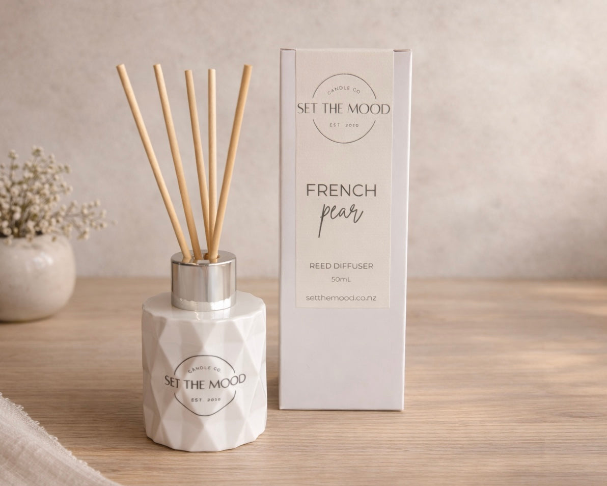 Mini Home Reed Diffuser - White – Set The Mood NZ
