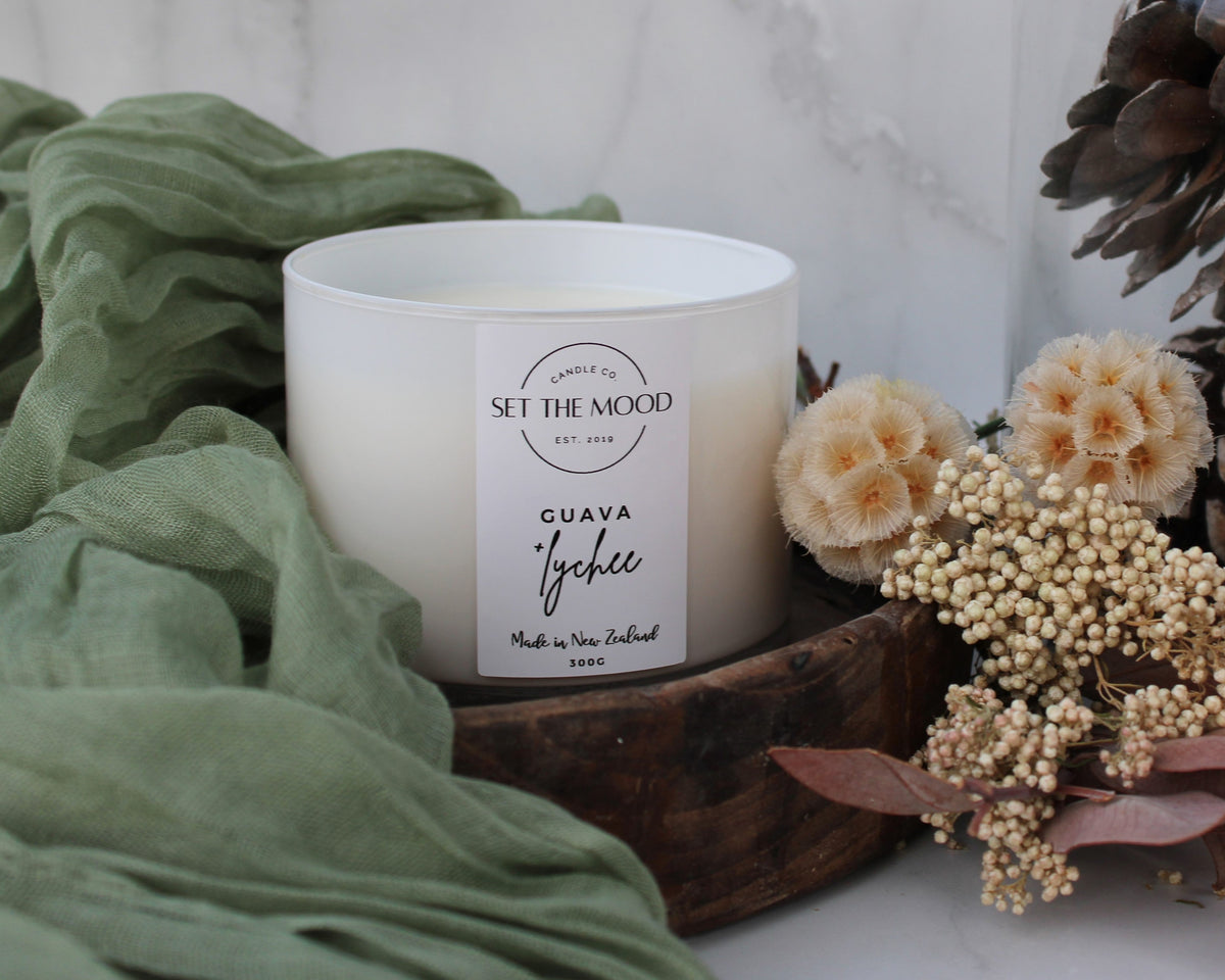 Guava & Lychee Candle – Set The Mood NZ
